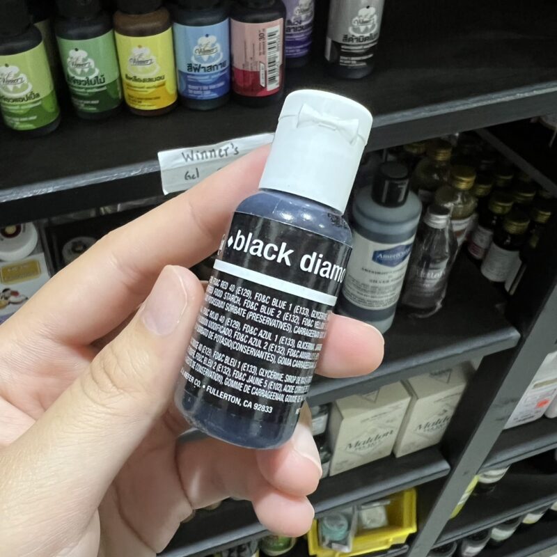 Chefmaster Black Diamond Color (0.70oz) - Cake Box Mart and Bakery