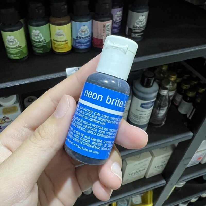 Chefmaster Neon Brite Blue Color (0.70oz) - Cake Box Mart and Bakery