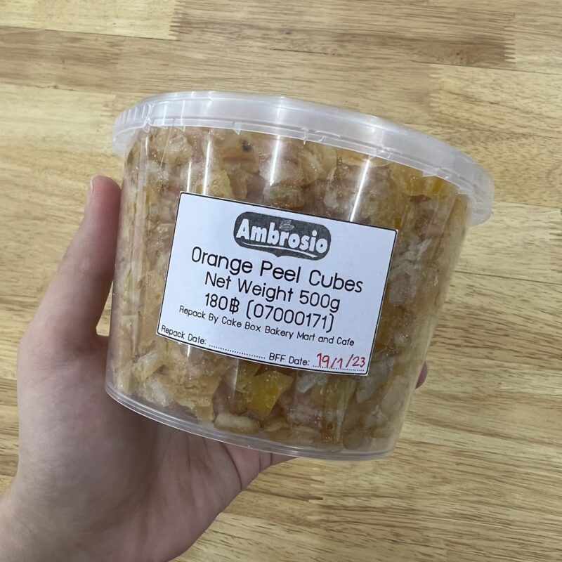 Ambrosio Glace Fruit Orange Peeled Cubes (500g) - Cake Box Mart and Bakery