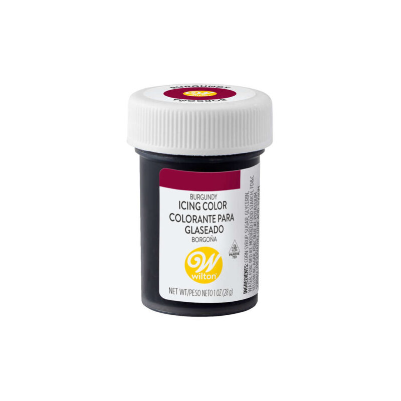 Wilton Burgundy Icing Color (1oz) - Cake Box Mart and Bakery